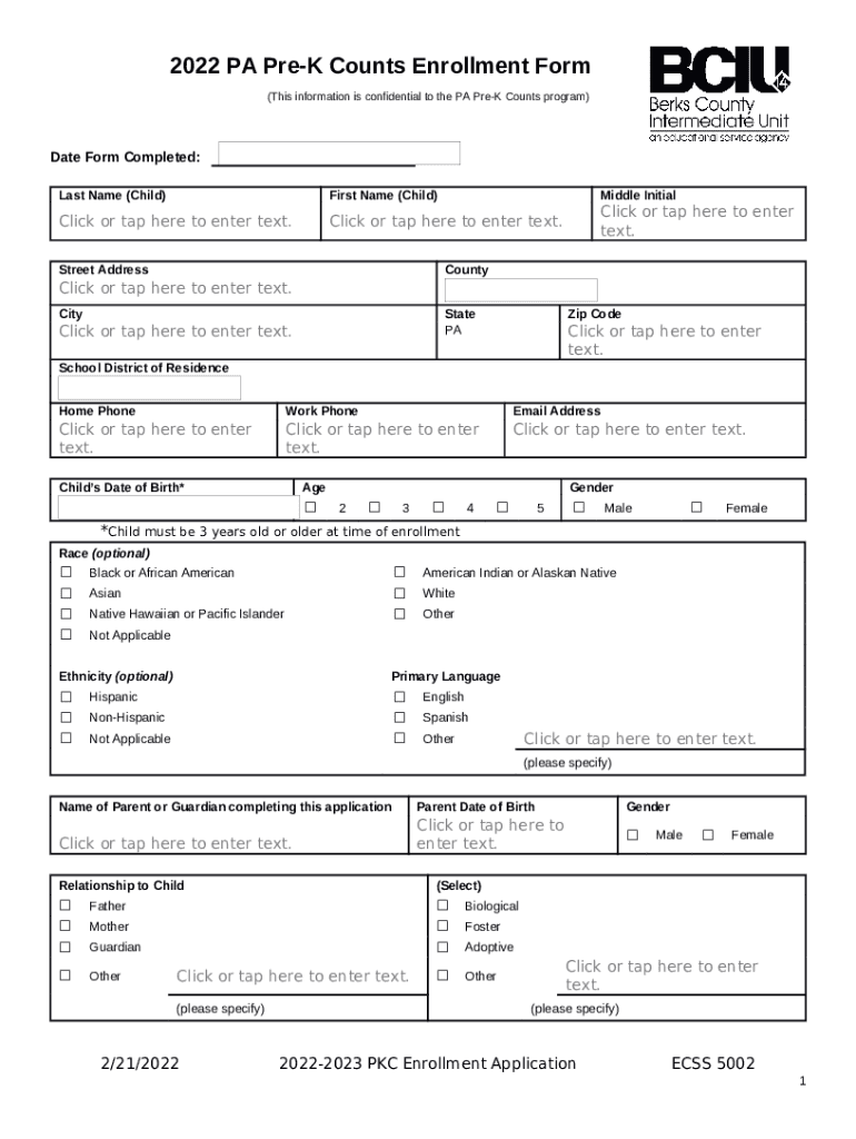 Pennsylvania Pre-K Counts Request ... - The Pennsylvania Key Doc ...
