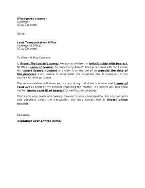 How to Write an Authorization Letter (Samples) Doc Template | pdfFiller