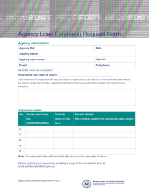 20181116 Agency Loan Extension Request Final V2.1. COLLECTION ...