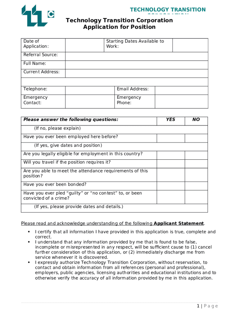 Technology Infrastructure Career Transition Apprentice 2024 Doc Template | pdfFiller