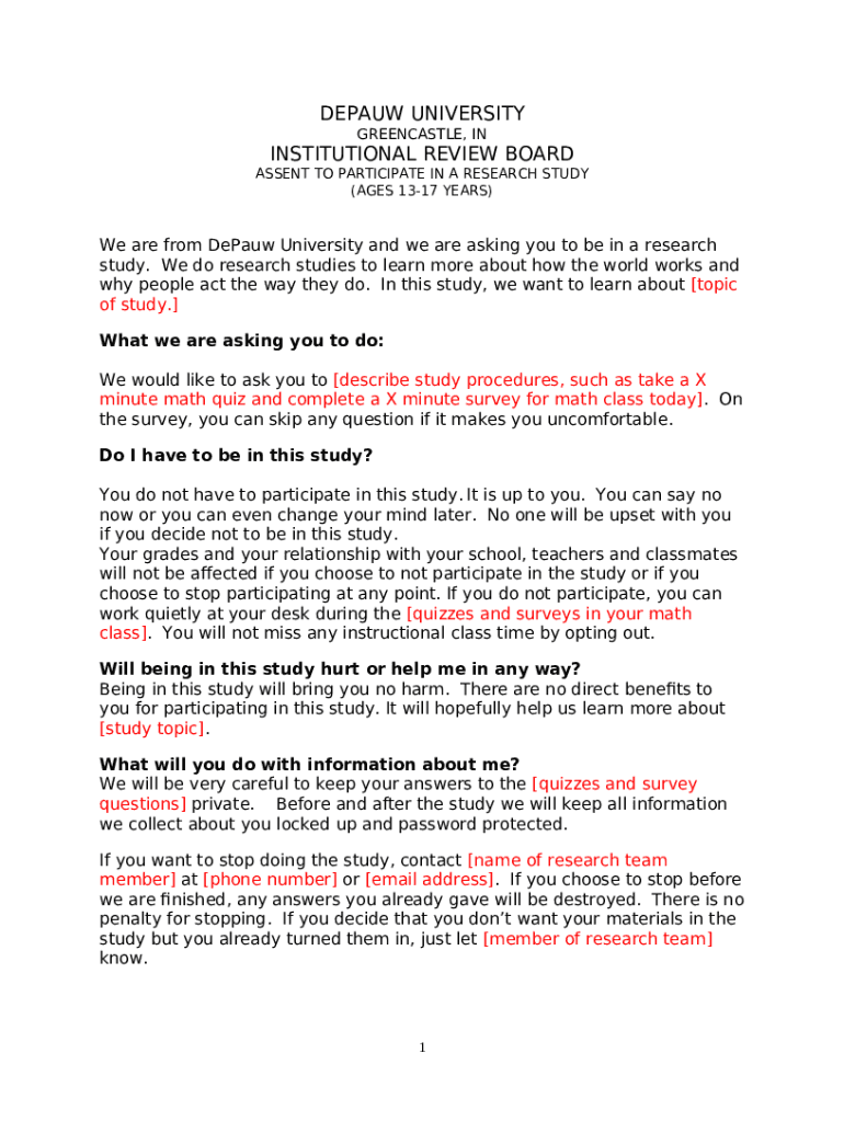 IRB - s & Templates Doc Template | pdfFiller