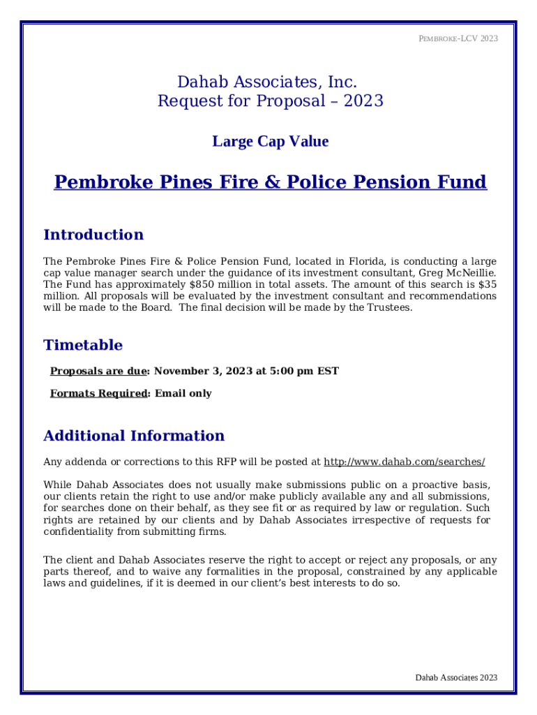 Large Cap Value Pembroke Pines Fire & Police Pension ... Doc Template ...