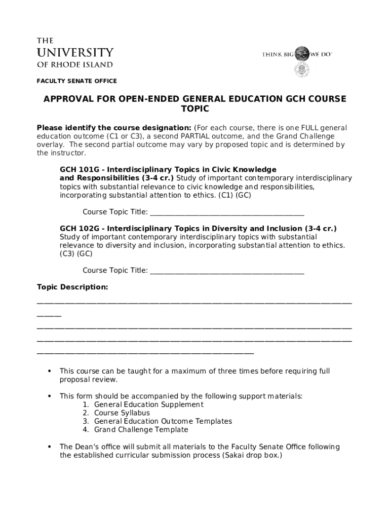 190-00 General Education Course Designations and Criteria Doc Template ...