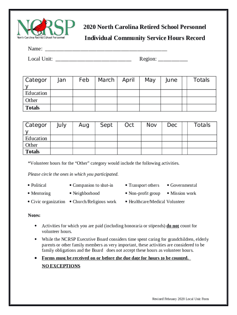 Online ncrsp North Carolina Retired School ... Doc Template | pdfFiller