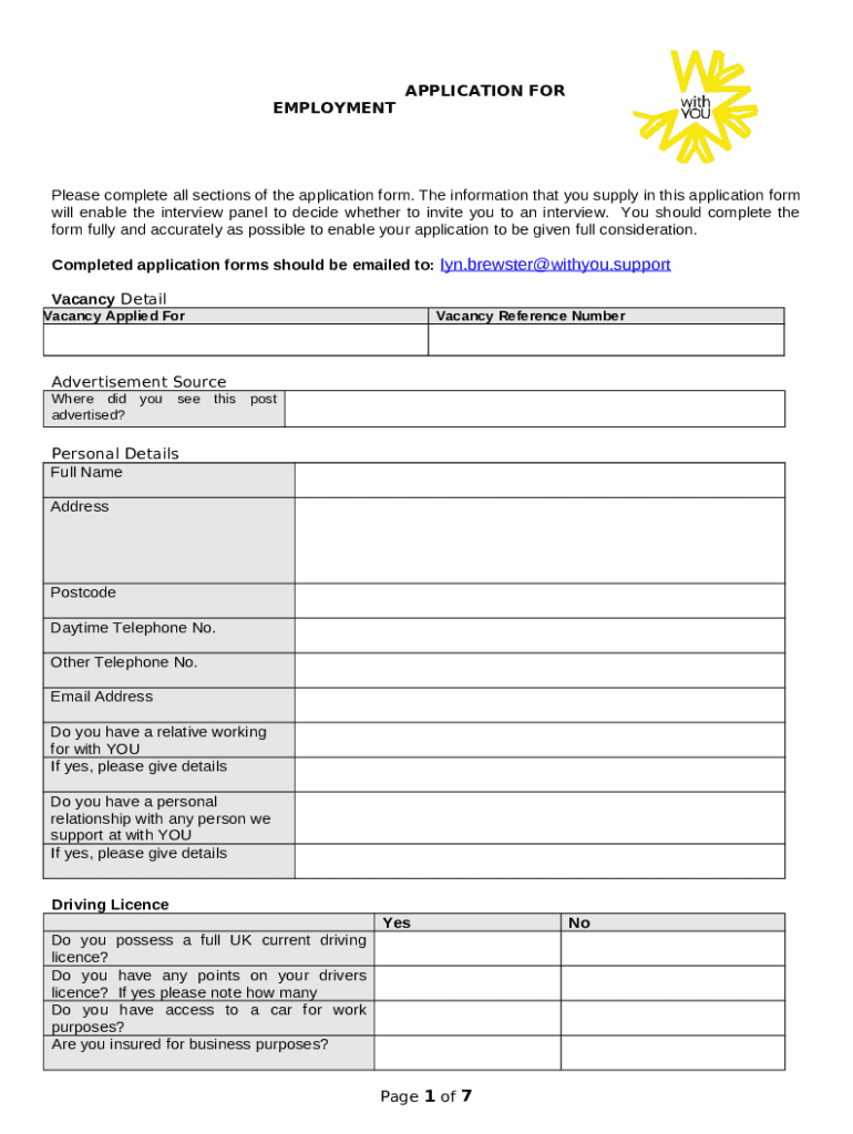 With-You-Application-- SW - ... Doc Template | pdfFiller