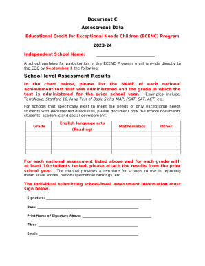 South Carolina - Educational Credit for Exceptional Needs ... - eoc sc Doc Template | pdfFiller