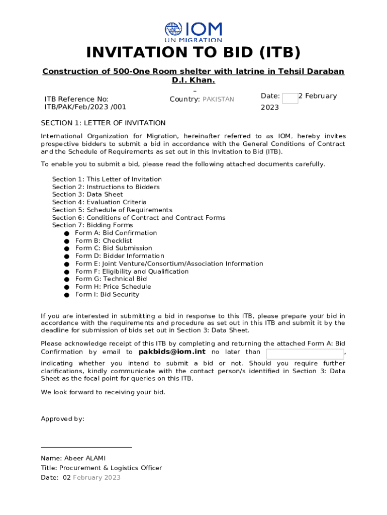 ITB - 500 Latrin and ORS One Room Shelter and DI Khan Doc Template ...