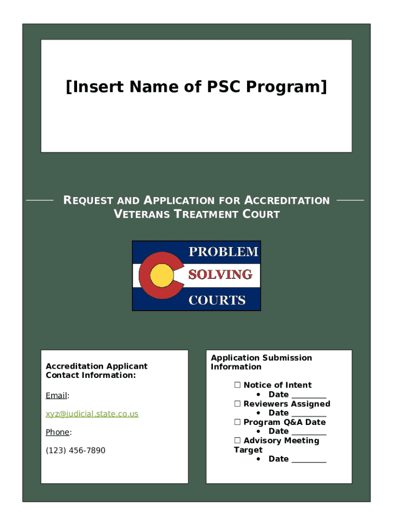 Insert Name of PSC Program Request and Application for ... Doc Template ...