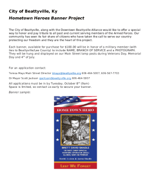 City of Beattyville, Ky Hometown Heroes Banner Project Doc Template ...