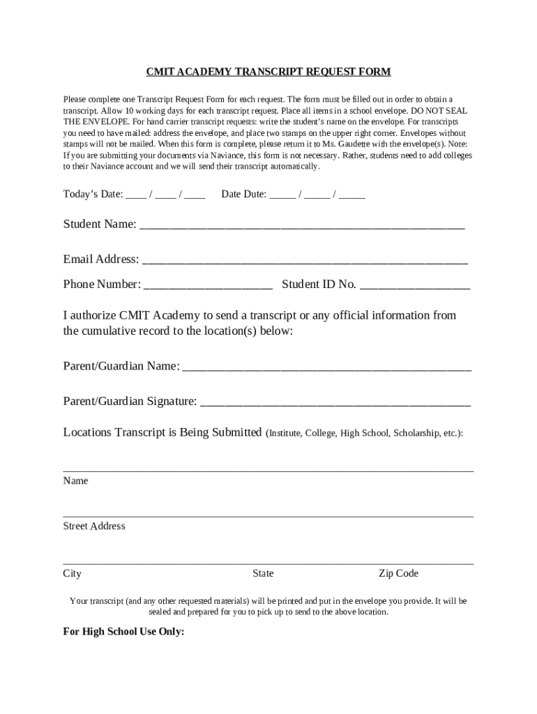 CMIT ACADEMY TRANSCRIPT REQUEST .docx - newsletter clfportal Doc Template | pdfFiller