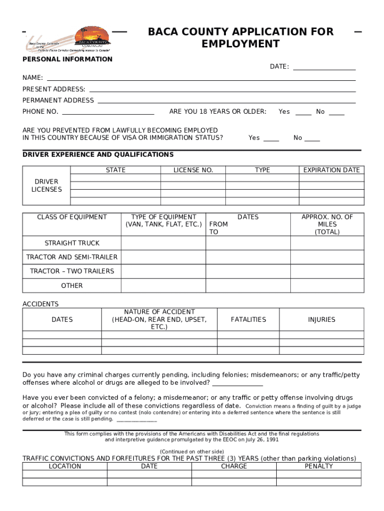 Road & Bridge Application For Employment Doc Template | pdfFiller
