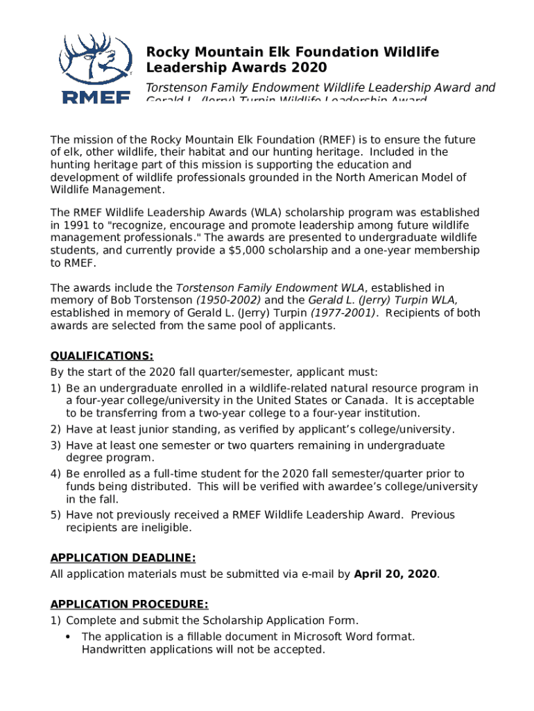 The 'Other Wildlife' of RMEFRocky Mountain Elk ... Doc Template | pdfFiller