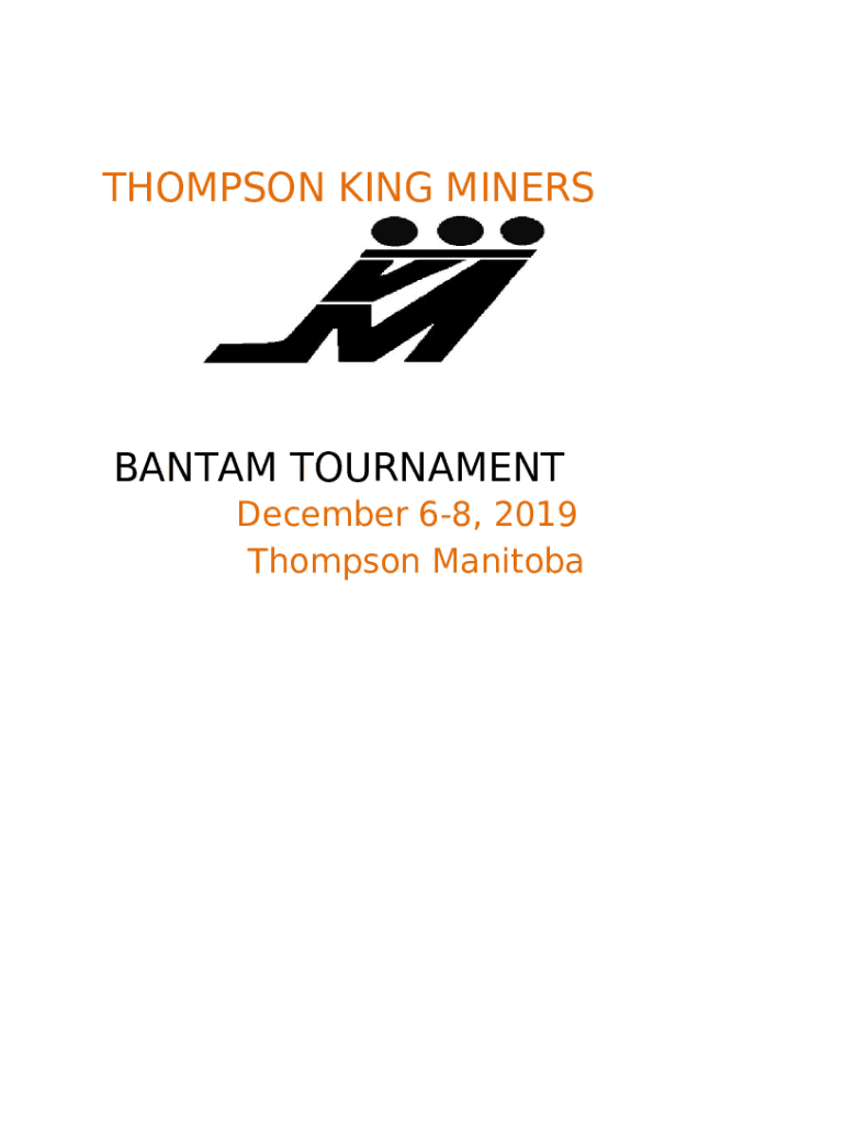Thompson Minor Hockey Association : Powered by TeamLinkt Doc Template | pdfFiller