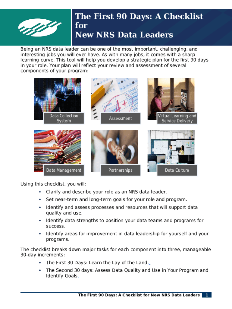 The First 90 Days: A Checklist for New NRS Data Leaders Doc Template ...