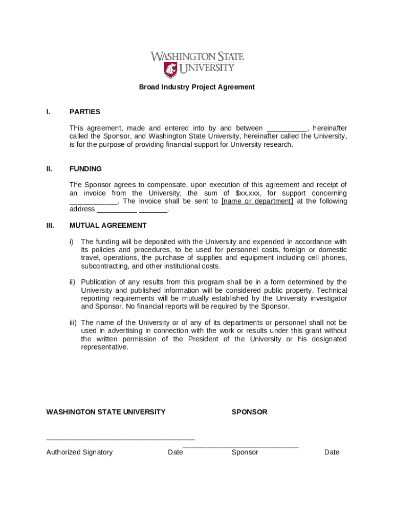 MEMORANDUM OF AGREEMENT - Wsu Doc Template | pdfFiller