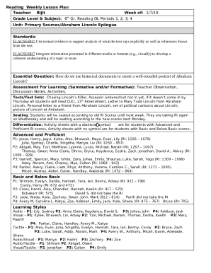 Editable weekly lesson plan template Doc Template | pdfFiller
