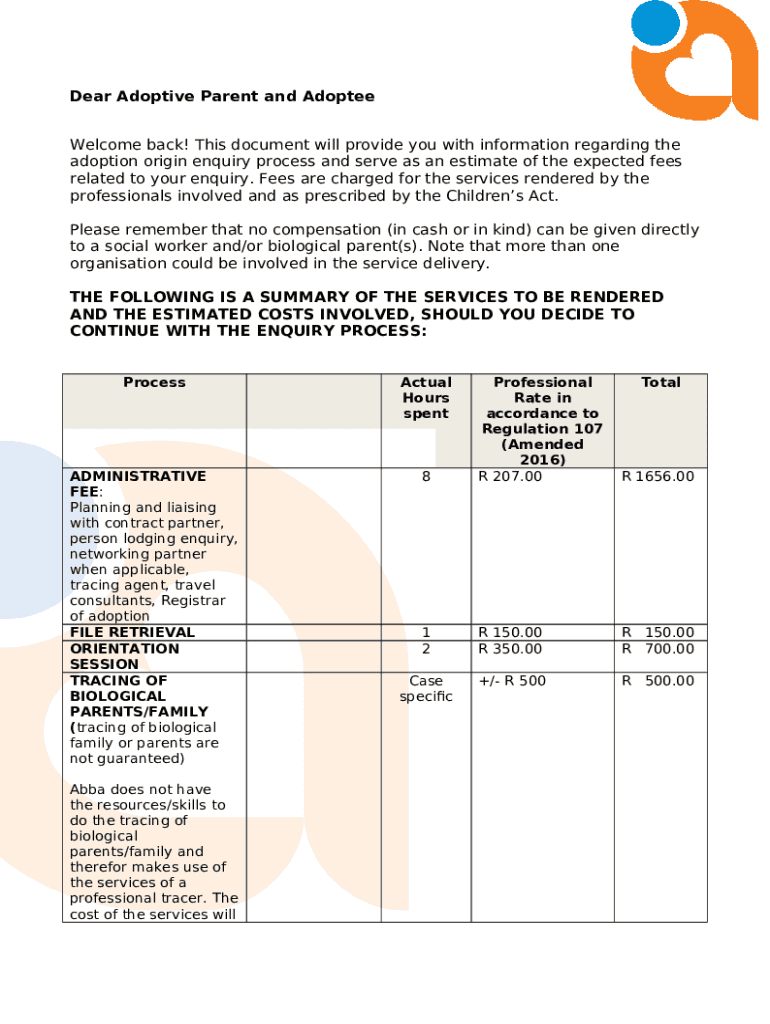post adoption service notice and mandate Doc Template | pdfFiller