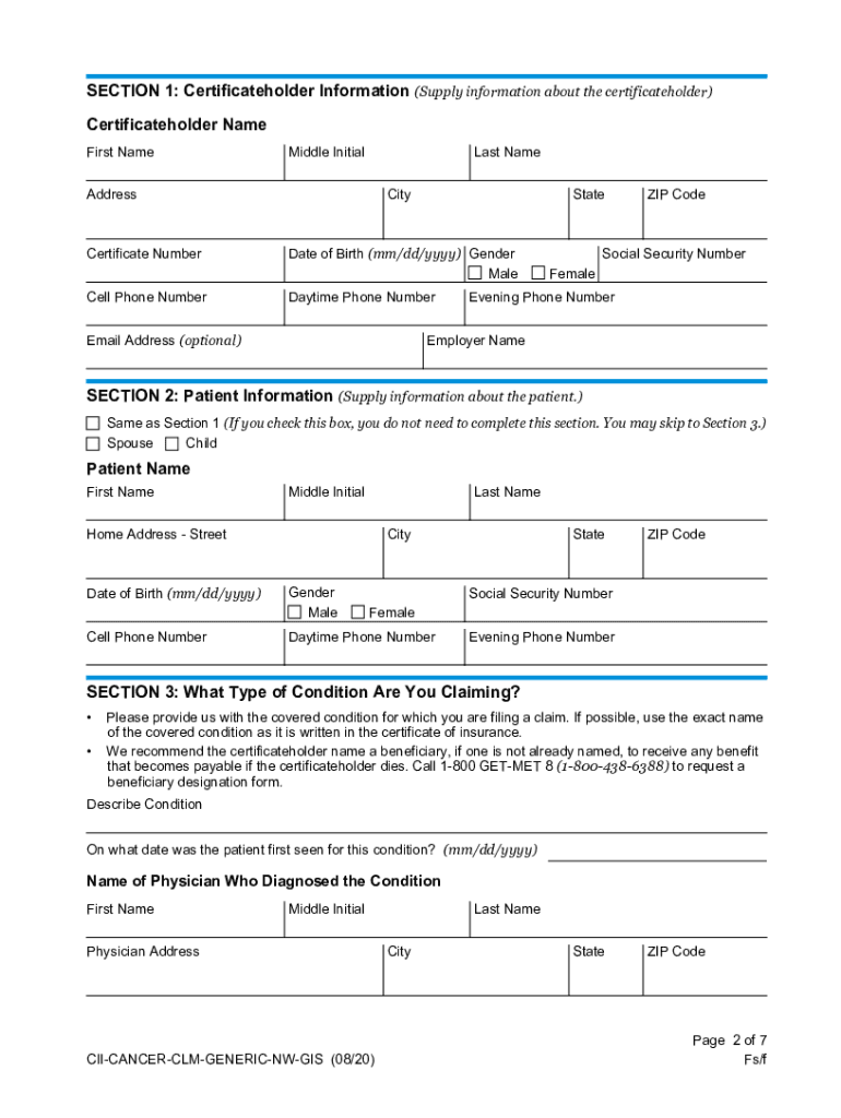 Fillable Online How to submit a MetLife Accident, Hospital Indemnity ...