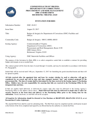 Fillable Online commonwealth of virginia - department of corrections ...