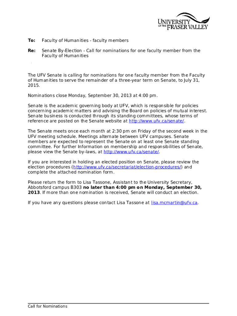 Senate-Faculty-Nomination---- ... Doc Template | pdfFiller