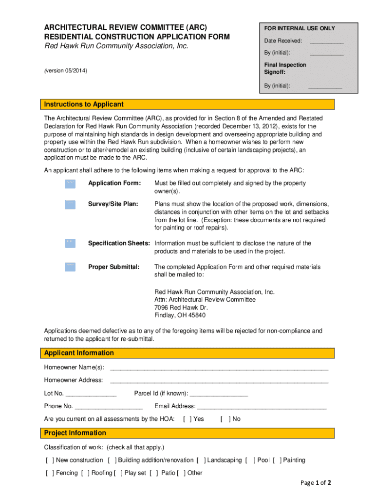 Fillable Online ARC Guidelines and Forms Fax Email Print - pdfFiller