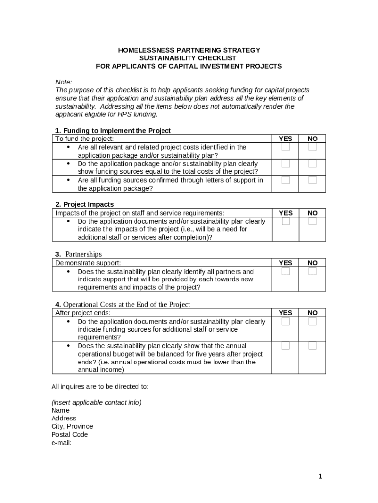 New Project Application Checklist Doc Template | pdfFiller