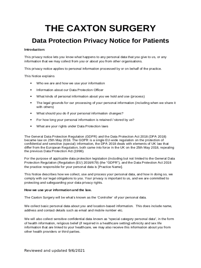 This privacy notice lets you know what happens Doc Template | pdfFiller