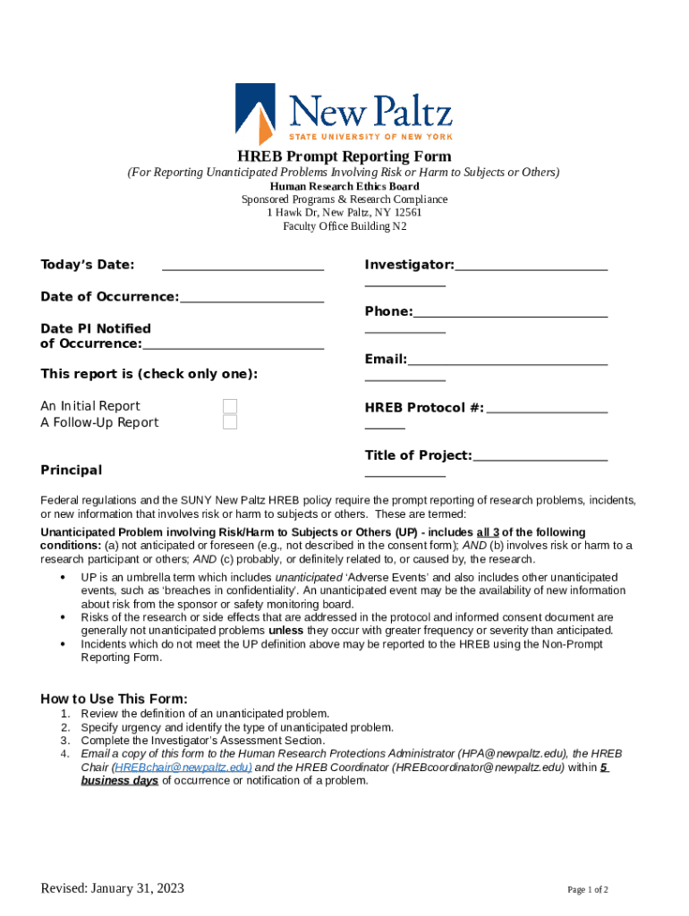 VCU IRB REPORTING Doc Template | pdfFiller