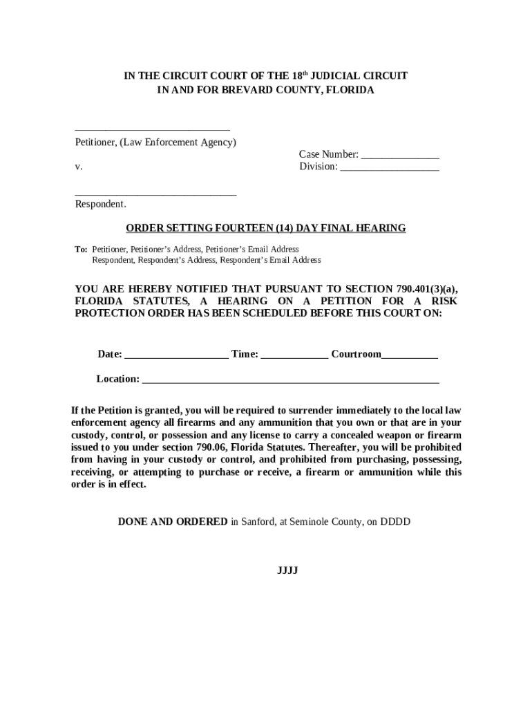 Order Setting Hearing on Respondent's Request to Vacate ... Doc ...