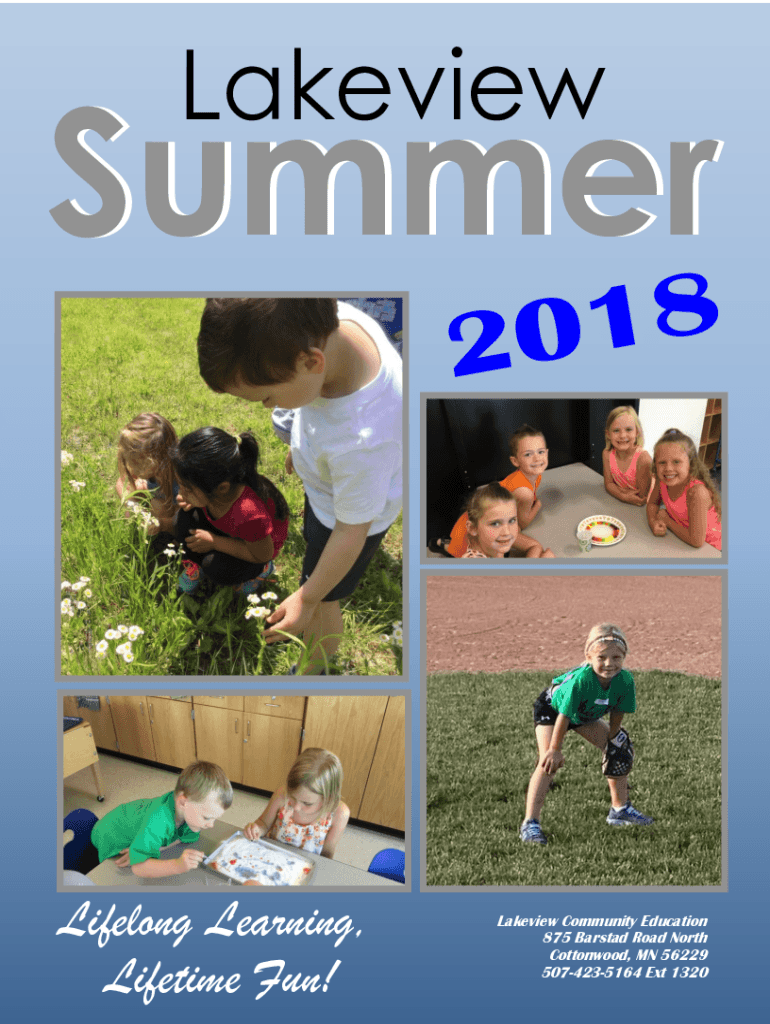 Fillable Online Community Education / Preschool - Lakeview Public ...