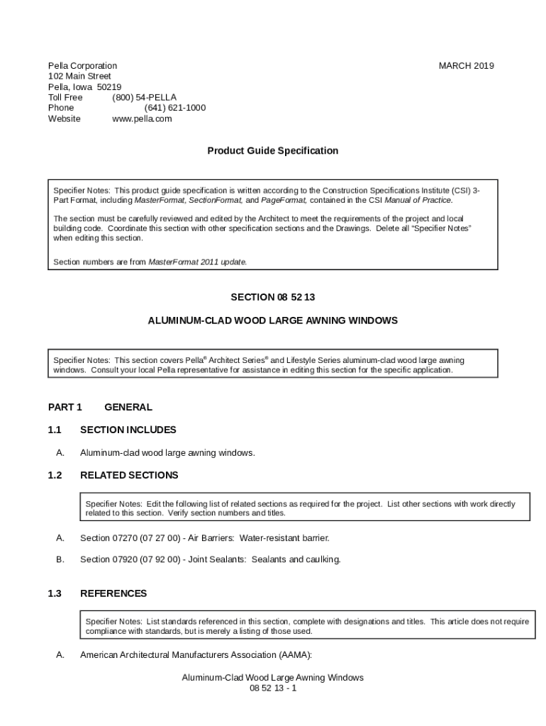 Clad-Wood Fixed Frame Direct Set Windows Doc Template | pdfFiller