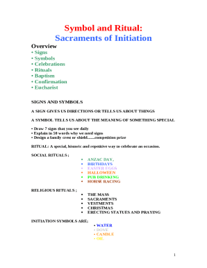 Year 8: Unit 4a Symbol and Ritual: Sacraments of Initiation Doc ...