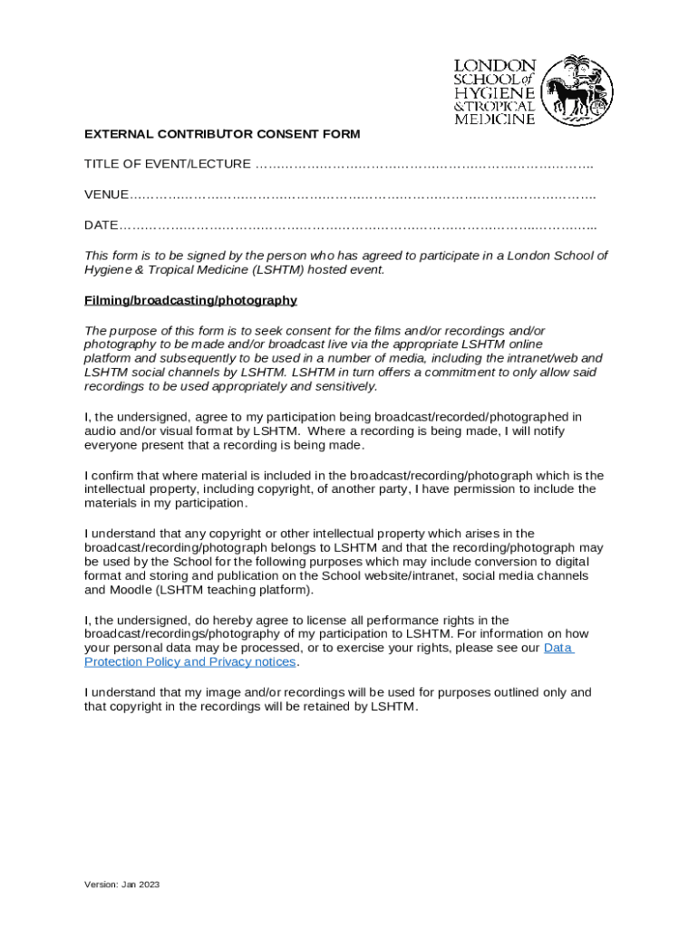 External contributor consent Doc Template | pdfFiller