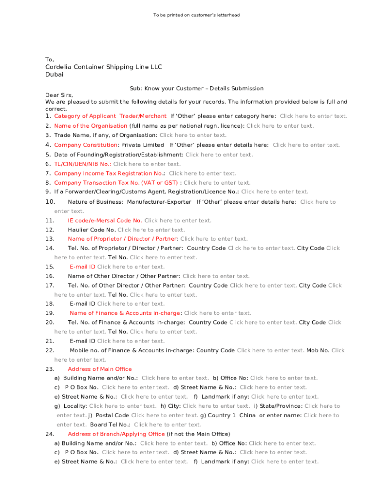 How To Pass KYC (Know Your Customer)? Doc Template | pdfFiller