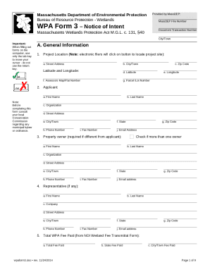 3 Instructions A NOTICE OF INTENT (WPA ... Doc Template | pdfFiller