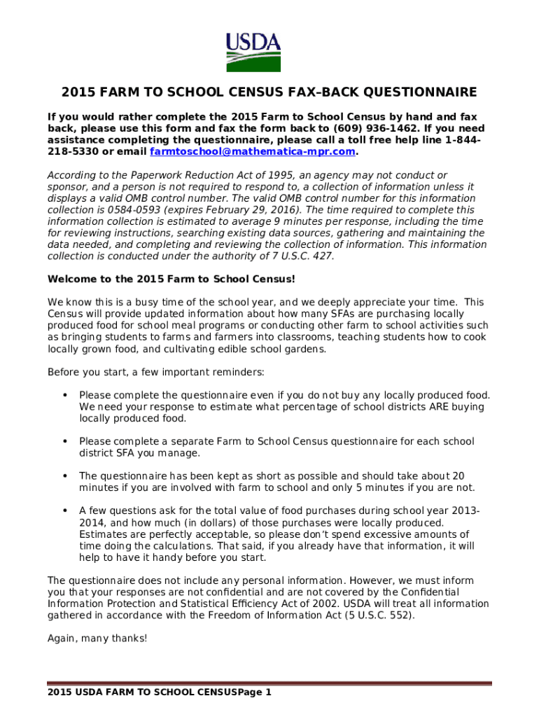 Small steps for using the USDA Farm to School Census Doc Template ...