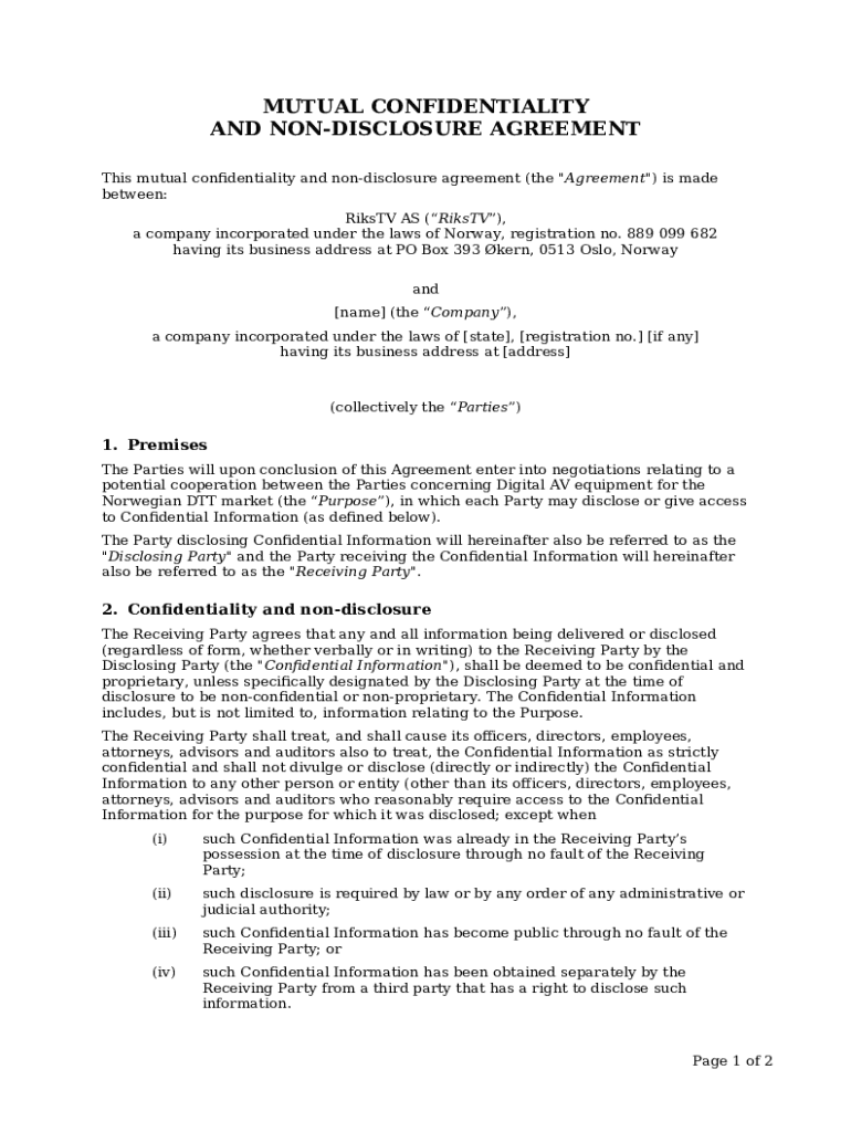 CONFIDENTIALITY and NON-TRADING AGREEMENT Doc Template | pdfFiller