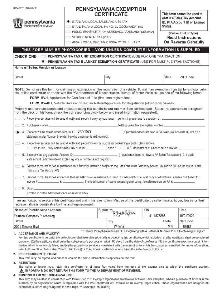 Fillable Online To claim an exemption from tax for a motor vehicle ...