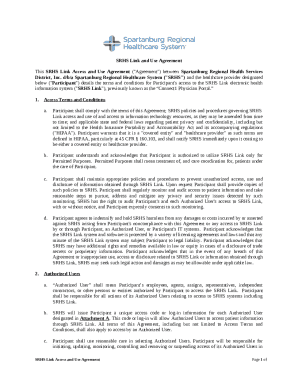 SRHS Link and Use Agreement Doc Template | pdfFiller