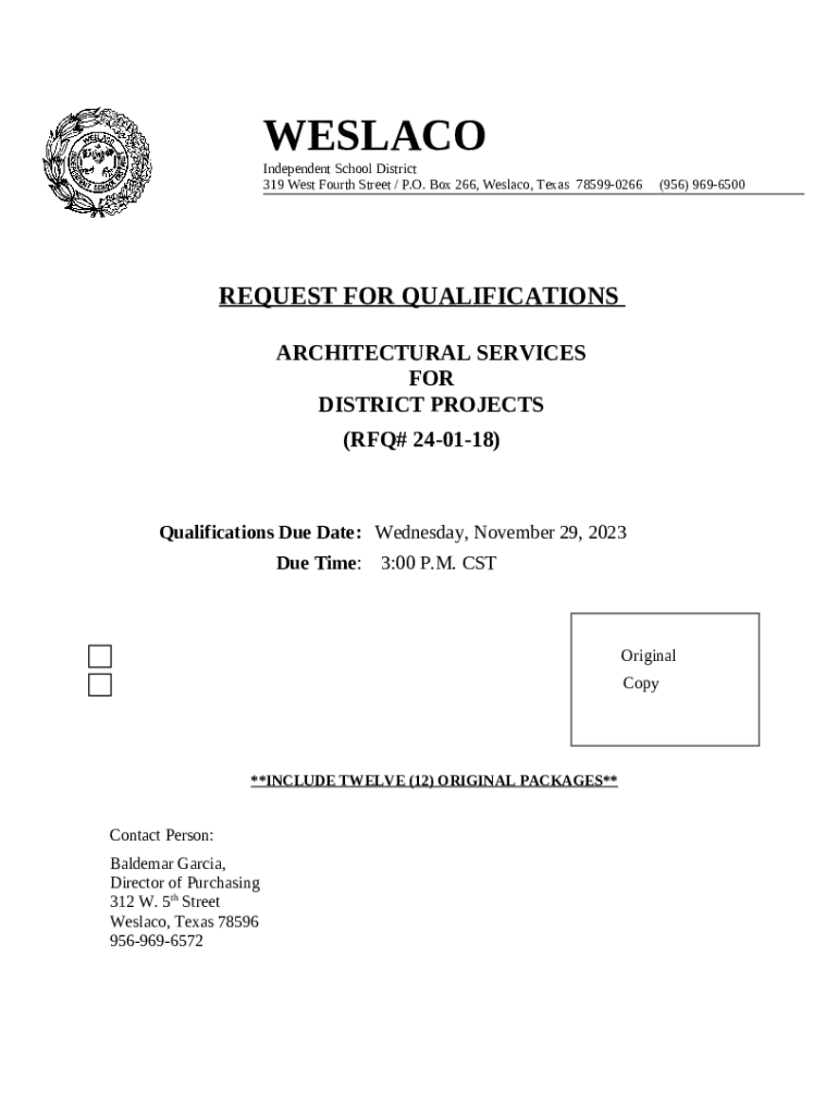 Request for Qualifications (RFQ) for ... - Orange County, Texas Doc ...