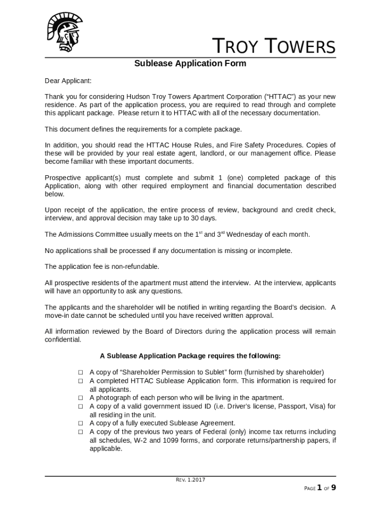 Online Sublease Application Fax Email Print Doc Template | pdfFiller