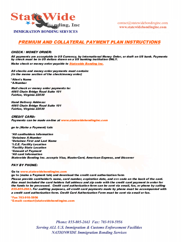 Fillable Online How to Pay a US Immigration Bond Fax Email Print ...
