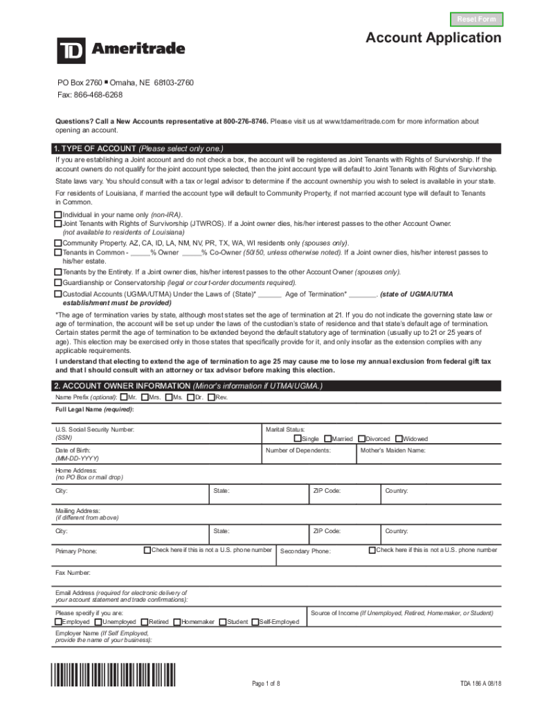 Fillable Online Account Profile Update-TDA 0322 Fax Email Print - pdfFiller