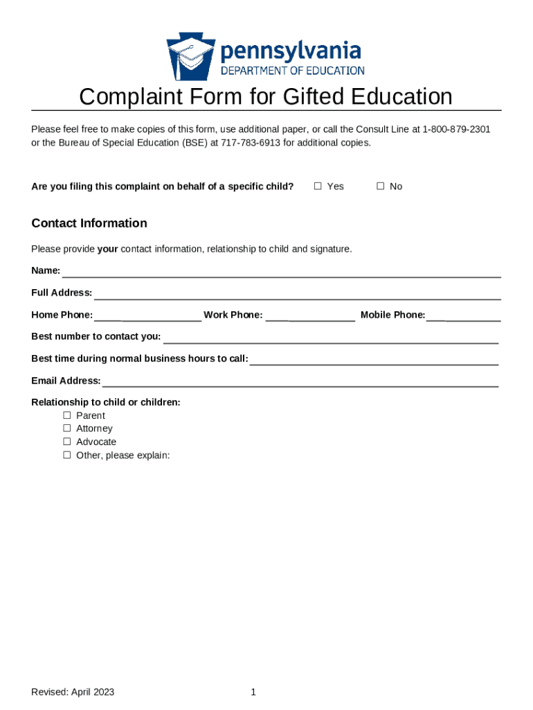 Due Process Complaint (Request for Hearing to ... Doc Template | pdfFiller