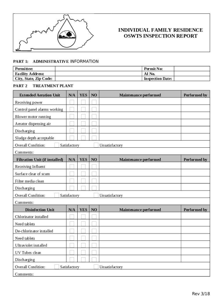 individual family residence oswts inspection report - eec ky Doc ...