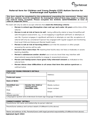 RETREAT-ASD-CYP-referral--school- ... Doc Template | pdfFiller