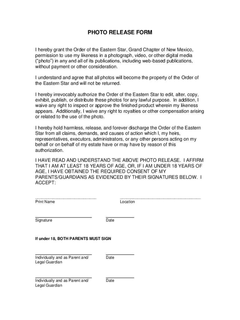 Fillable Online Horse release for artwork - Business of Photography Fax Email Print - pdfFiller