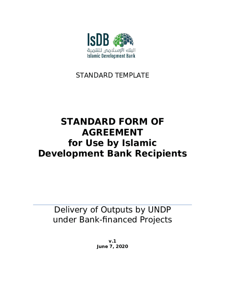 Agreement between WHO and Islamic Development Bank ... Doc Template | pdfFiller