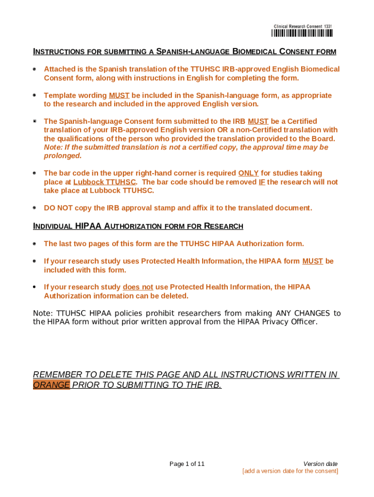 Individual HIPAA Authorization for Research Doc Template | pdfFiller