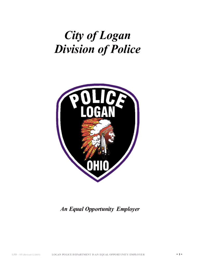 Fillable Online City of Logan Police Department Fax Email Print - pdfFiller